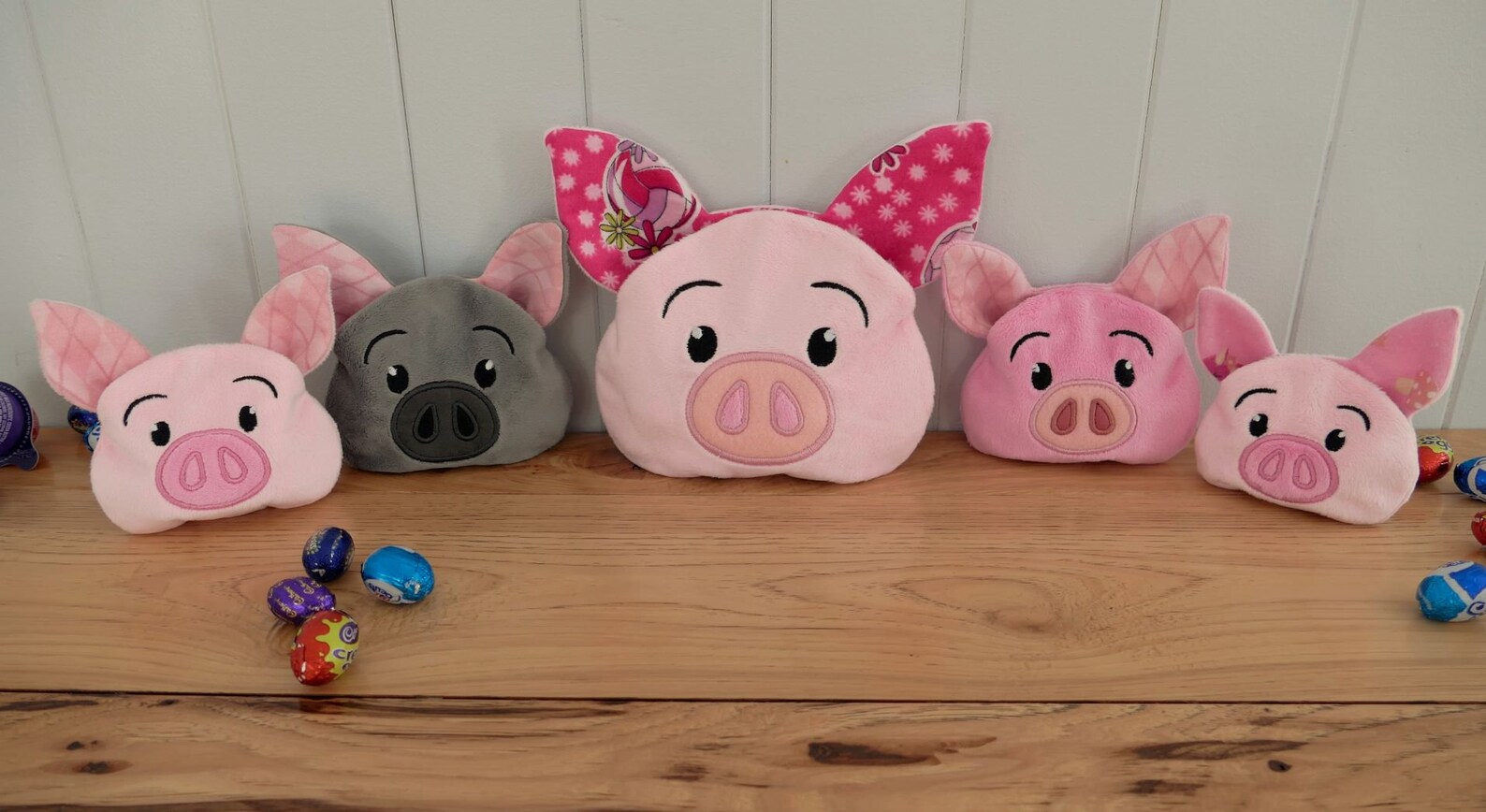 DIY-DIGITAL FILE - Piggy Piglet Face Treat Sac- Snap Top Closure - 5x7 ...