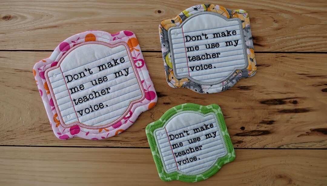DIY-DIGITAL FILE - Teacher Class Voice Frame Style Mug Rug Coasters ...