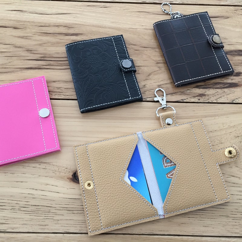Leather Card Wallet Tab - Etsy