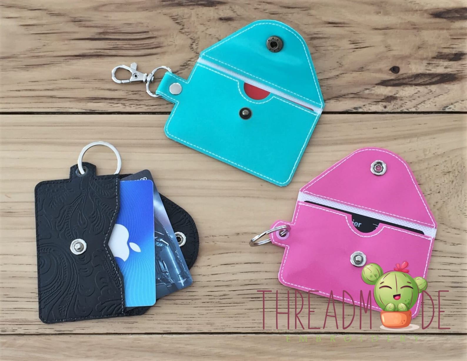 DIY-DIGITAL FILE 5 X 7 Hoop snap Front Flap Wallet Single Pocket ...