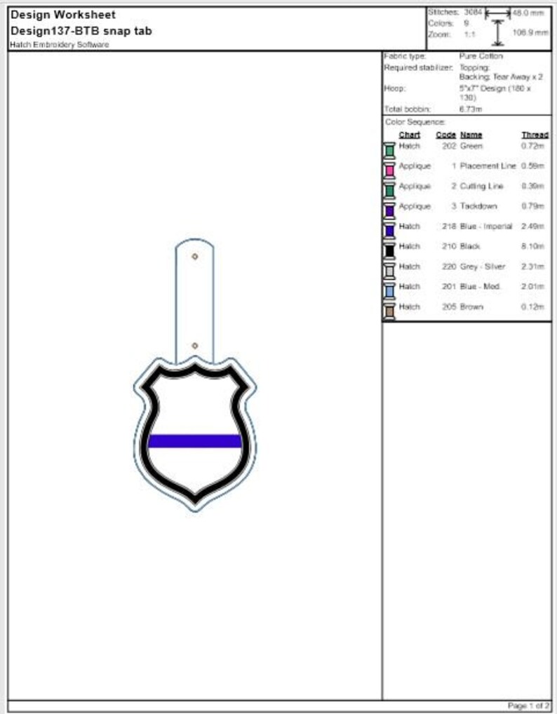 DIY-DIGITAL FILE Police Badge Back the Blue Applique Badge | Etsy