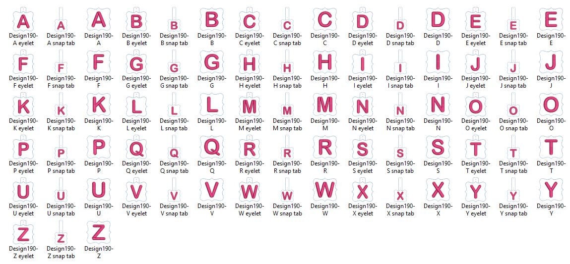 DIY-DIGITAL FILE - Puffy Letter Rounded Raised Vinyl Snap Tabs - 4x4 ...