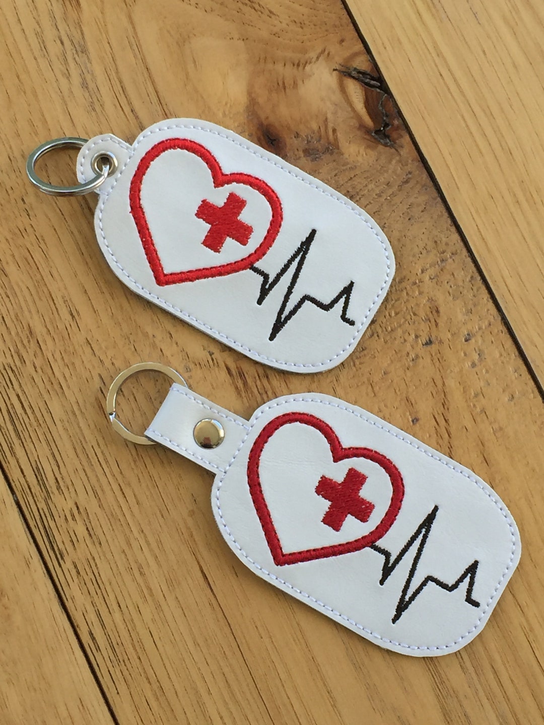 DIY-DIGITAL File - Heartbeat Heart Nurse - Snap Tab / Key Fob ITH ...