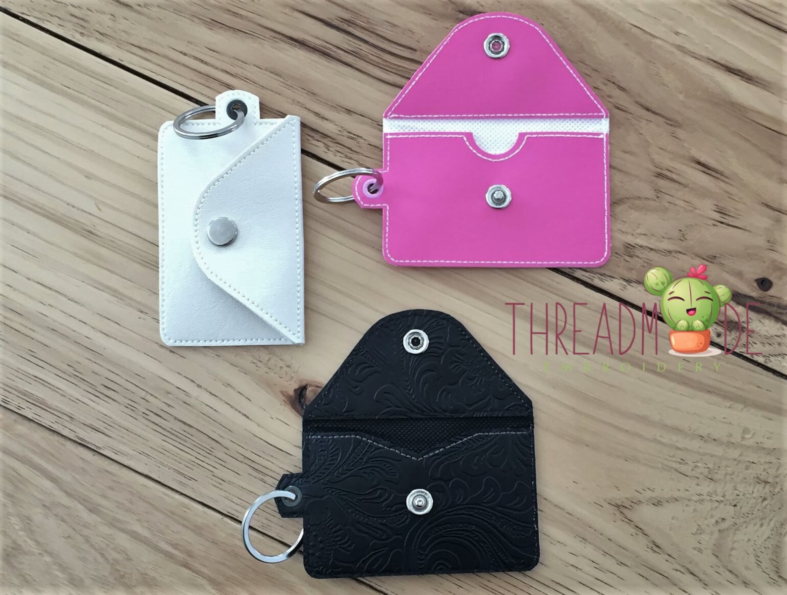 DIY-DIGITAL FILE 5 X 7 Hoop snap Front Flap Wallet Single Pocket ...