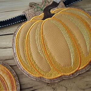 DIY-DIGITAL FILE - 4x4 to 6x10 Hoop - Pumpkin Applique Banner Piece ...