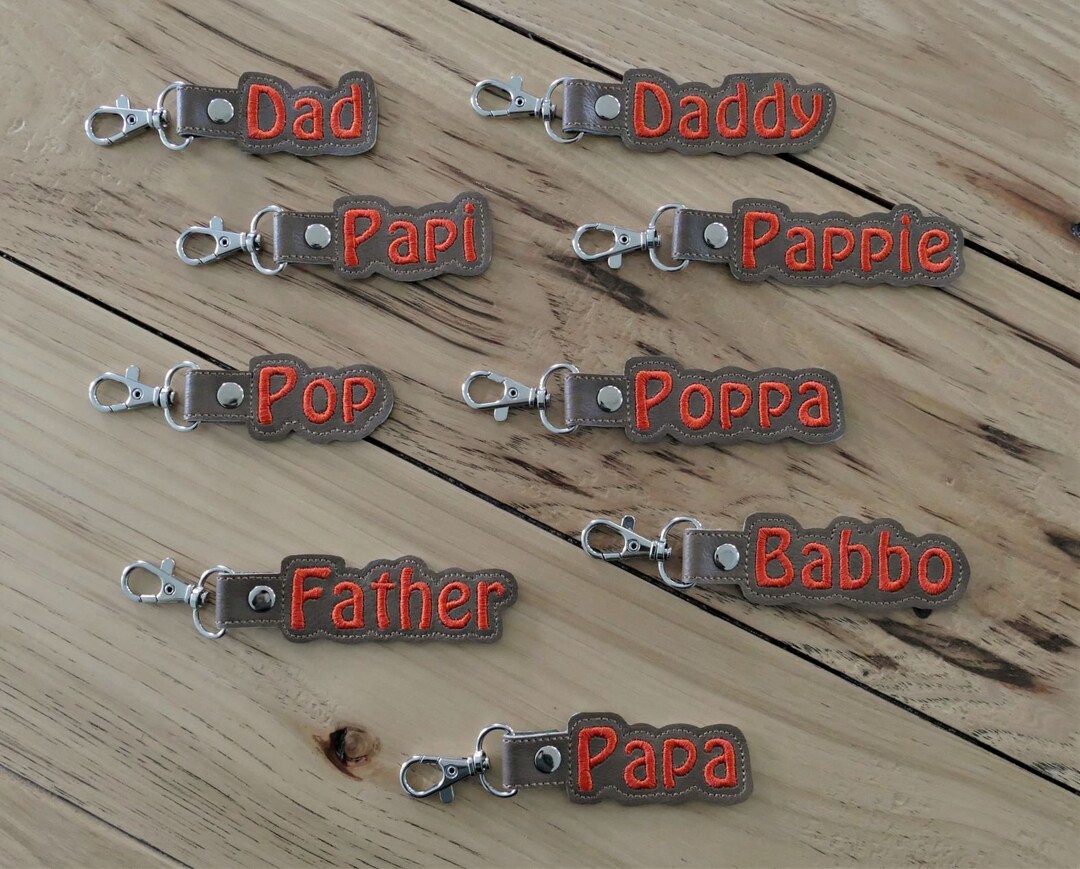 DIY-DIGITAL FILE - Father Dad Daddy Papa Different Spellings - 4x4 Hoop ...