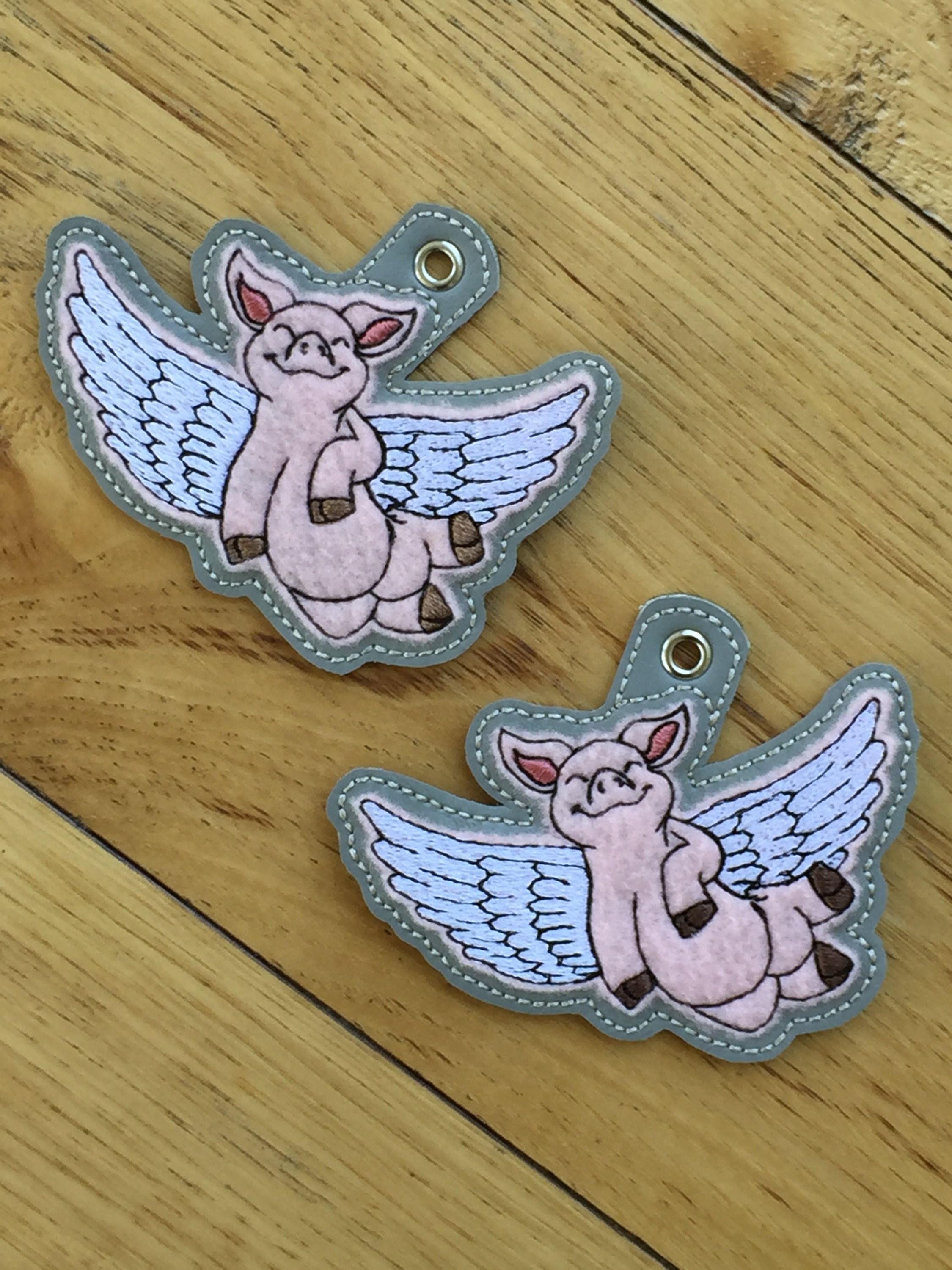 DIY-DIGITAL File Flying Piggy Snap tab / Key fob / Bag tag | Etsy