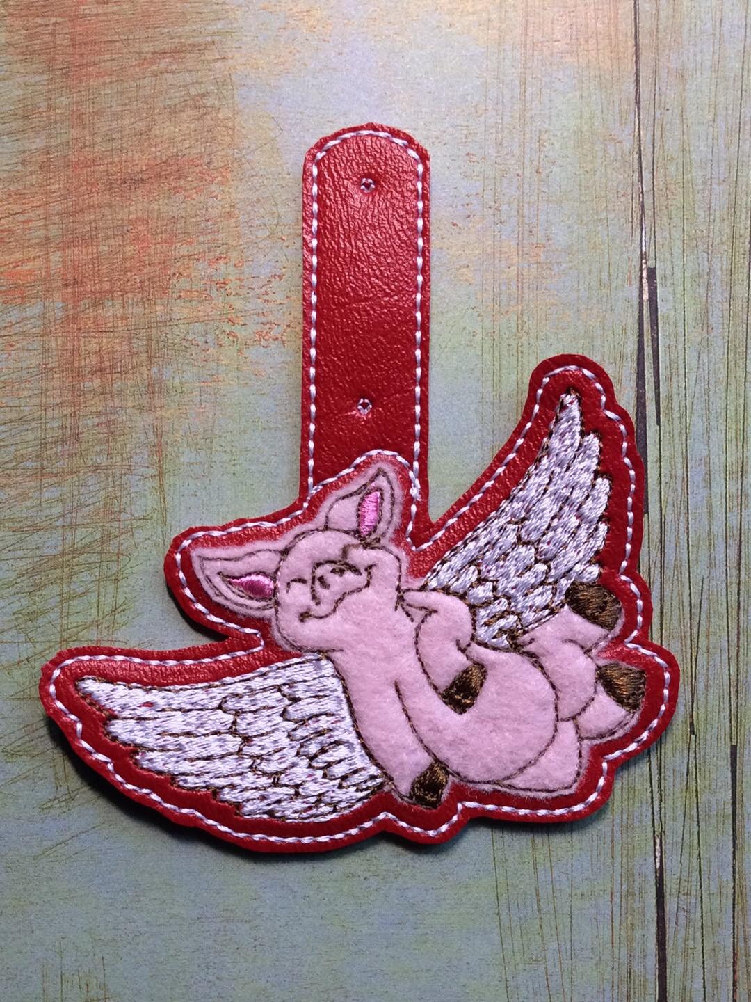 DIY-DIGITAL File - Flying Piggy Snap Tab / Key Fob / Bag Tag ITH ...