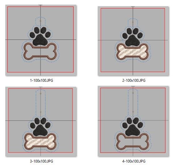DIY DIGITAL File Paw With Bone Filled or Bone Outline - Etsy
