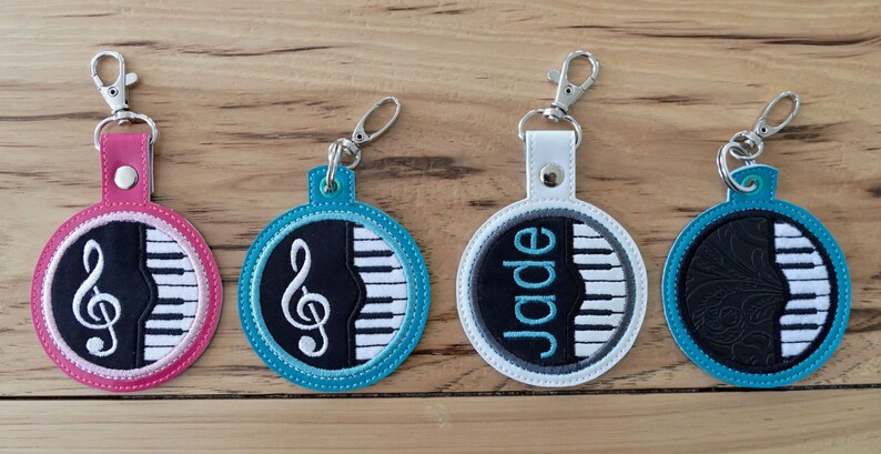DIY-DIGITAL FILE - Piano Keys Round Applique - 4x4 Hoop - Snap Tab ...