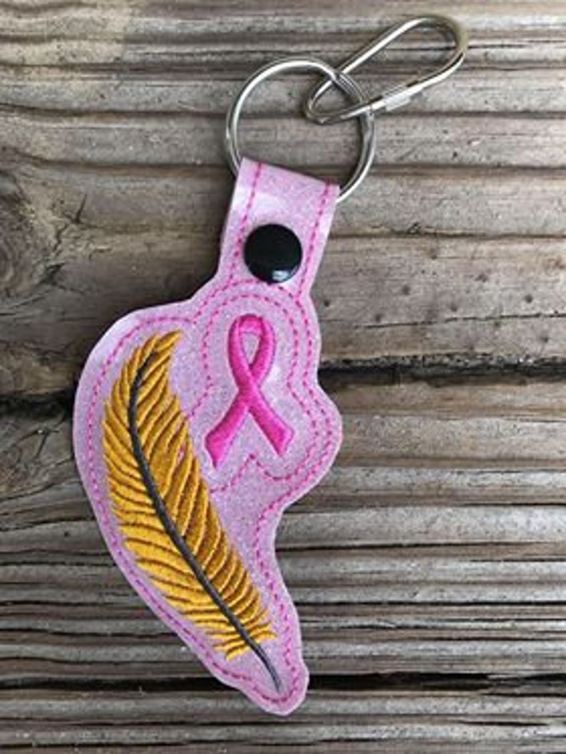 DIY-DIGITAL File Breast Cancer Awareness Ribbon With Feather | Etsy