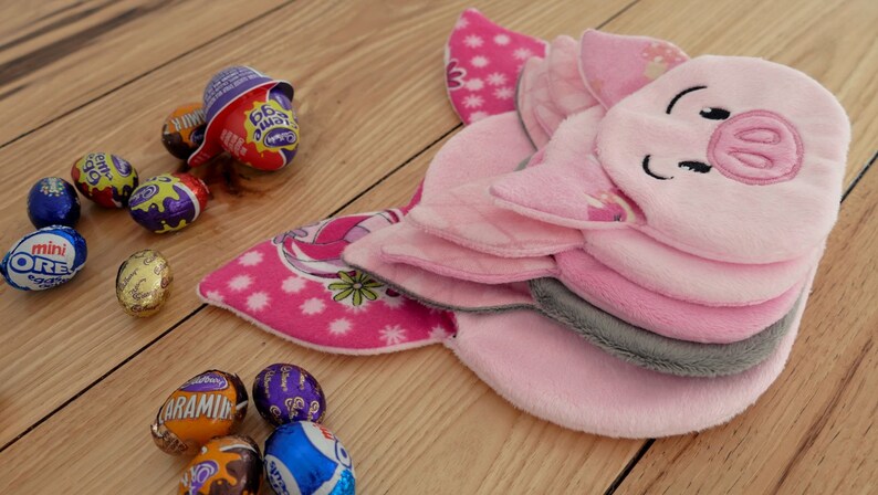 DIY-DIGITAL FILE - Piggy Piglet Face Treat Sac- Snap Top Closure - 5x7 ...