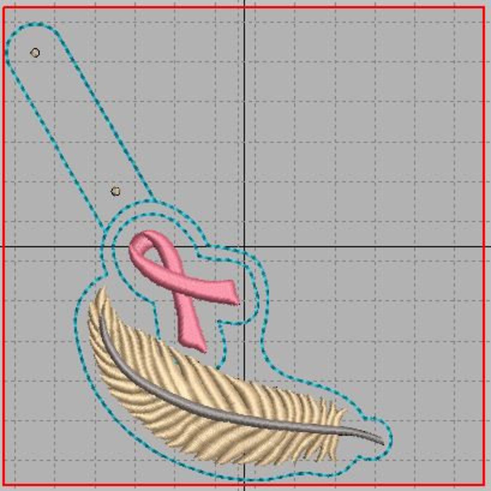 DIY-DIGITAL File Breast Cancer Awareness Ribbon With Feather - Etsy