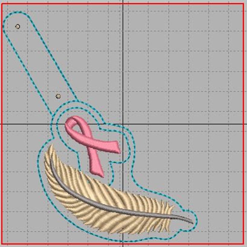 DIY-DIGITAL File Breast Cancer Awareness Ribbon With Feather | Etsy