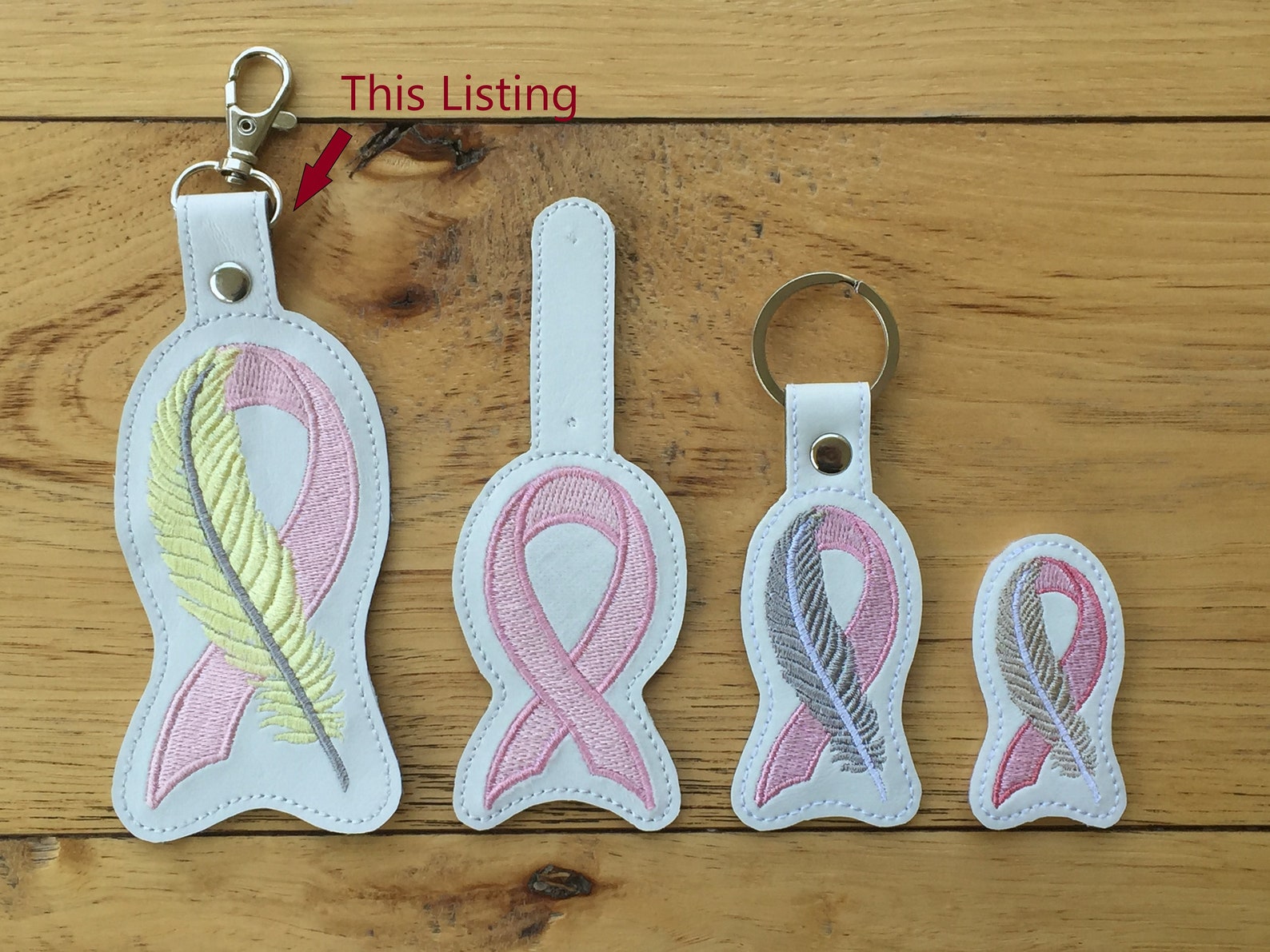 DIY-DIGITAL File Breast Cancer Awareness Ribbon With Feather | Etsy