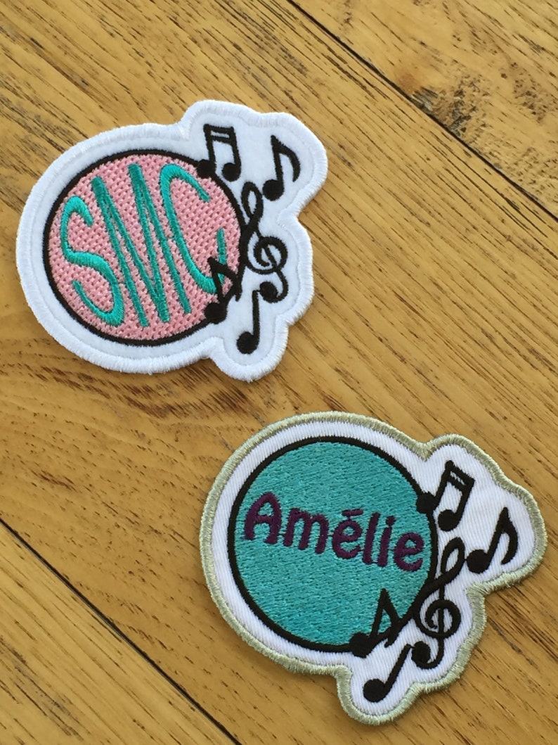 DIY-DIGITAL File PATCH Design Circle With Music Notes Ith | Etsy