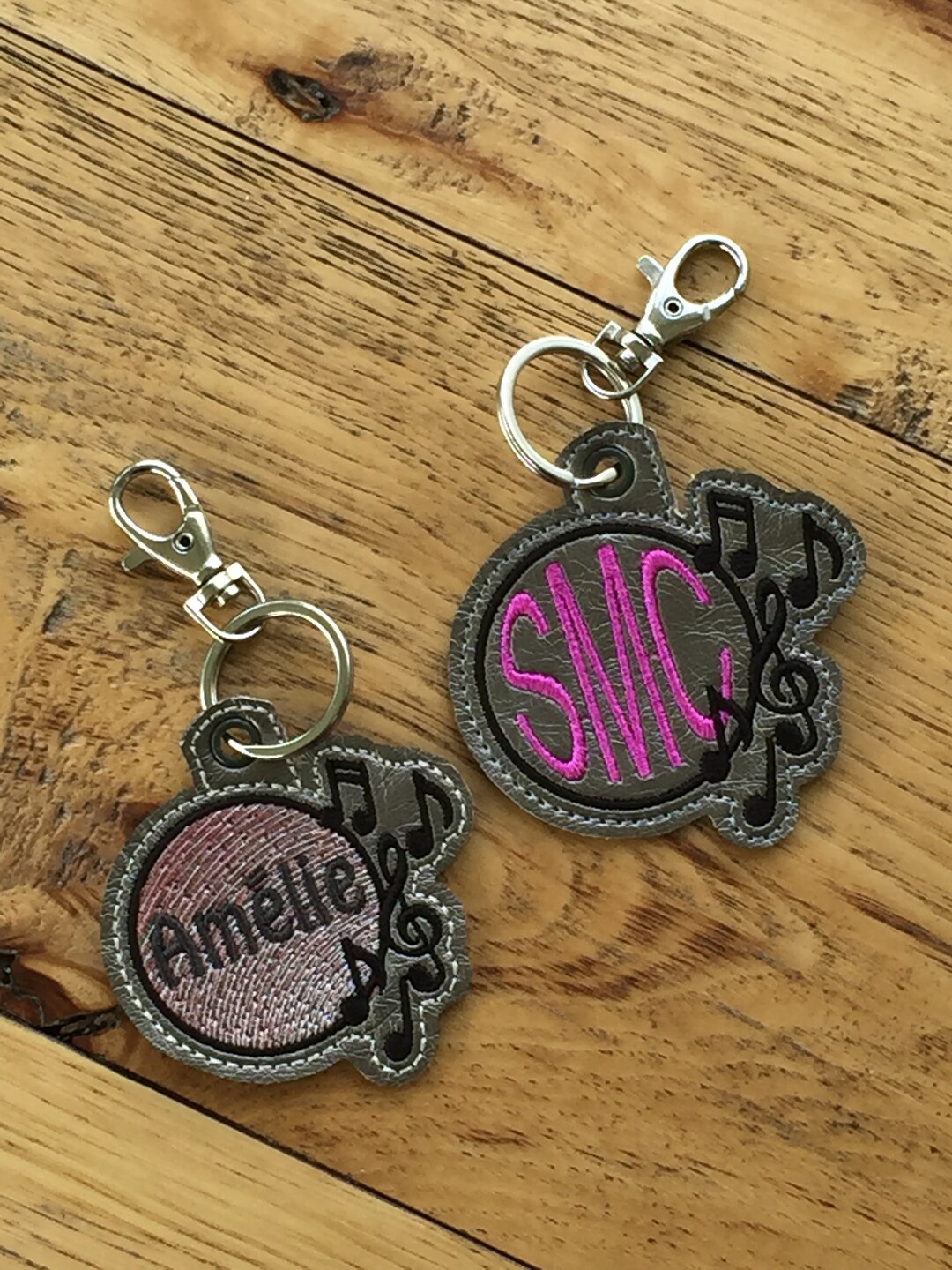 DIY-DIGITAL File - Music Notes With Circle Snap Tab / Key Fob / Bag Tag ...