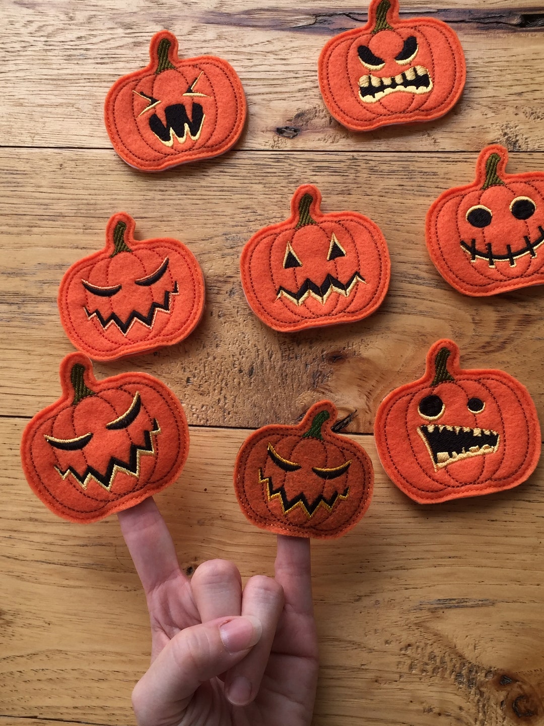 DIY-DIGITAL File ---- Pumpkin Finger Puppets Done in the Hoop, Fall ...