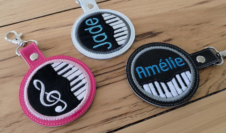 DIY-DIGITAL FILE - Piano Keys Round Applique - 4x4 Hoop - Snap Tab ...