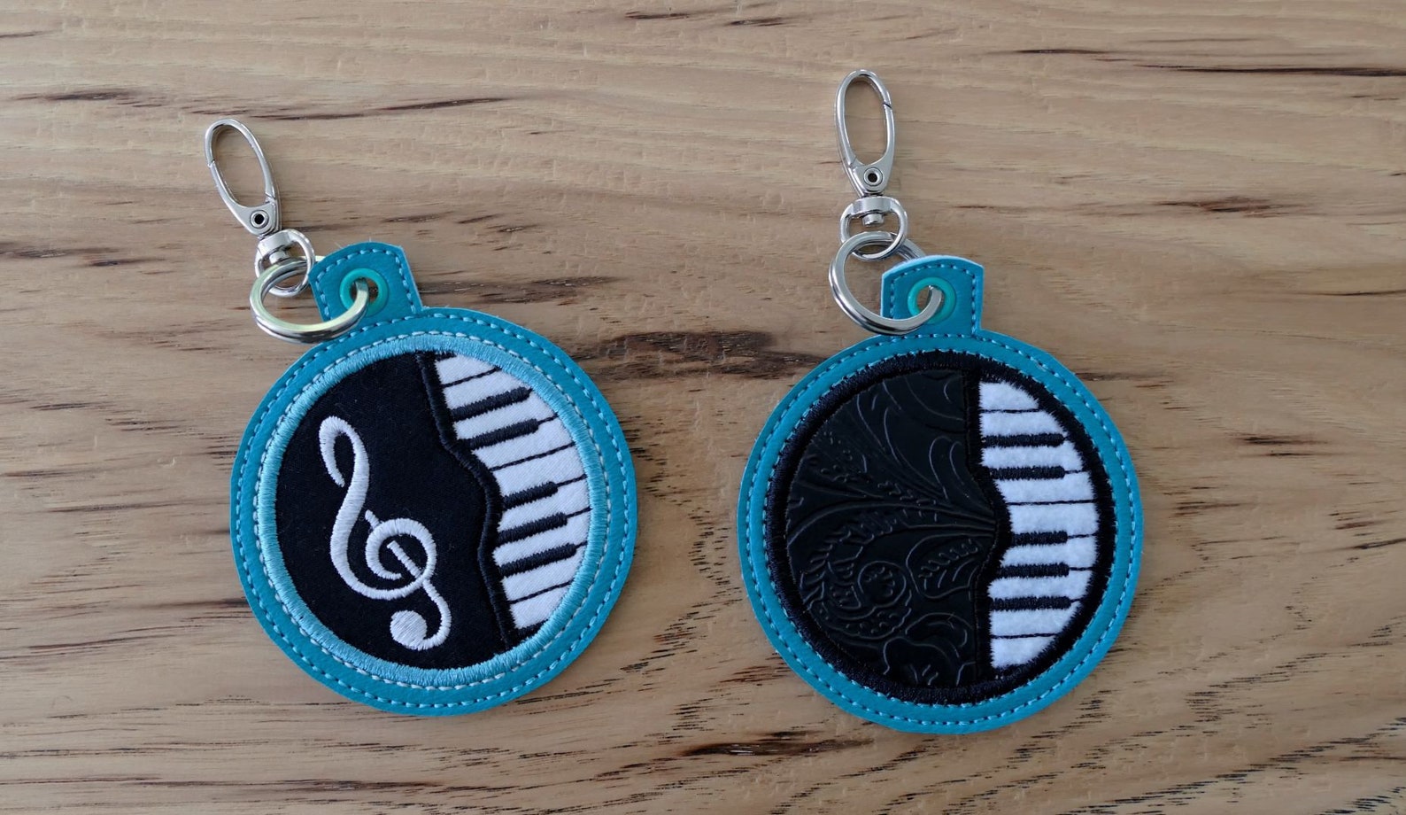 DIY-DIGITAL FILE - Piano Keys Round Applique - 4x4 Hoop - Snap Tab ...