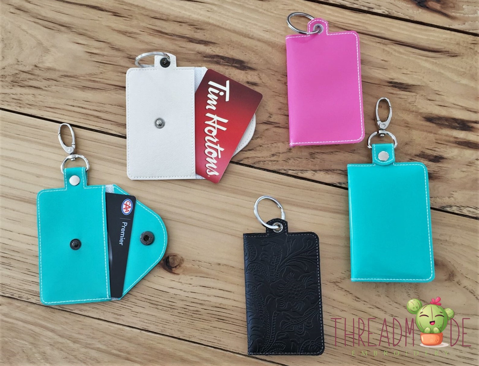 DIY-DIGITAL FILE 5 X 7 Hoop snap Front Flap Wallet Single Pocket ...