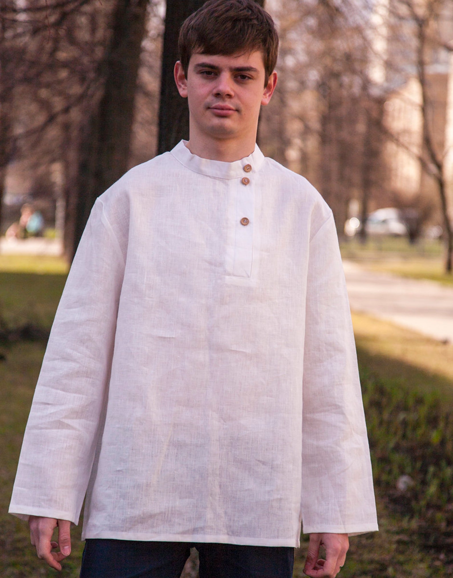 Russian shirt Tolstoy Kosovorotka shirt men Russian clothing | Etsy