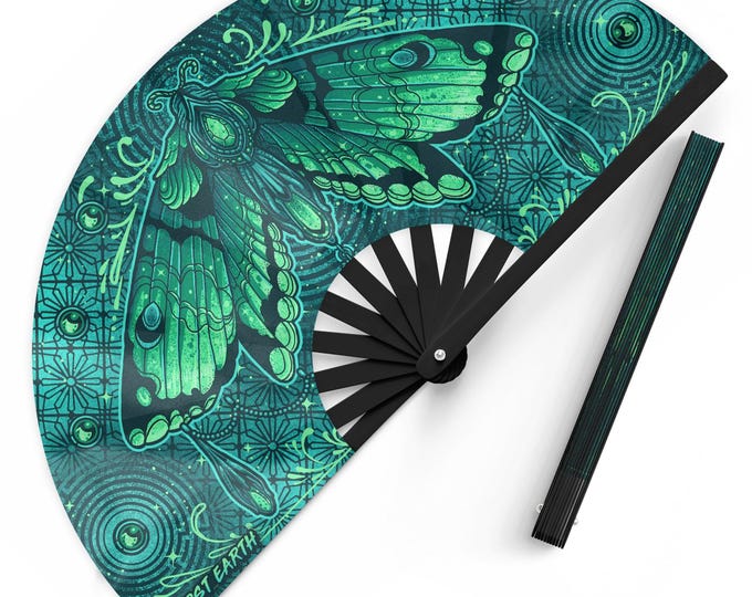 Hand Painted Moth/butterfly Fan - Etsy