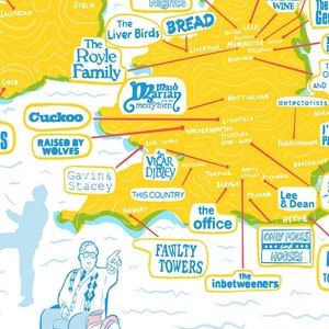 DRY HUMOUR - A Comedy Map of the UK and Ireland - Etsy UK