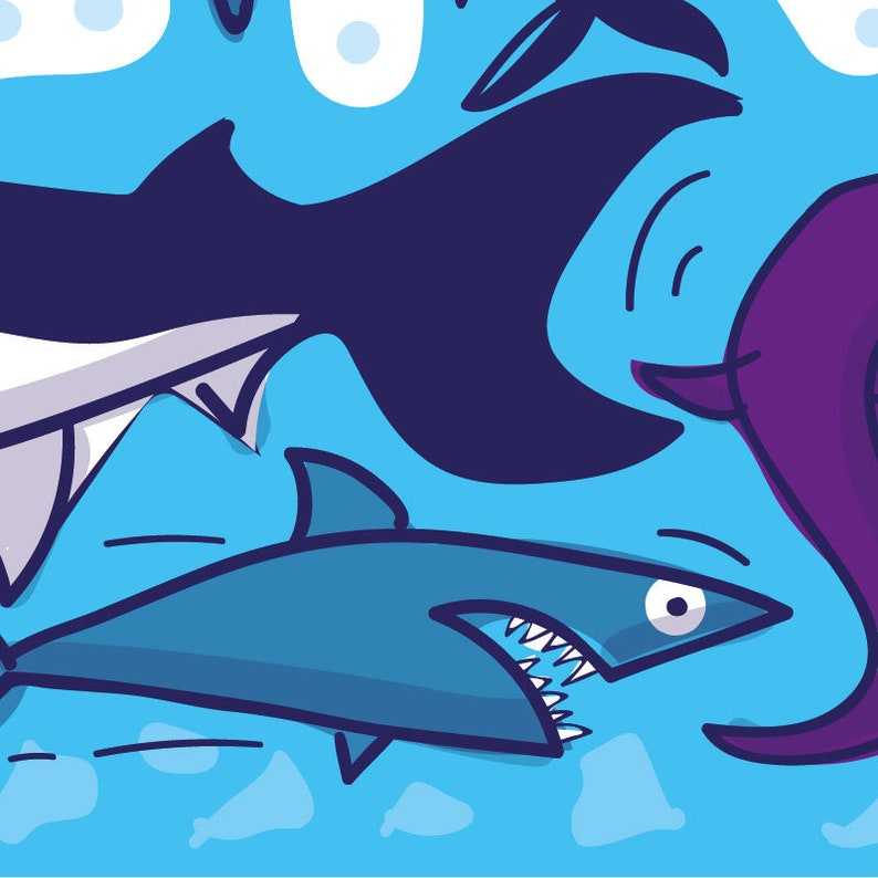 A Shiver of Sharks - Etsy