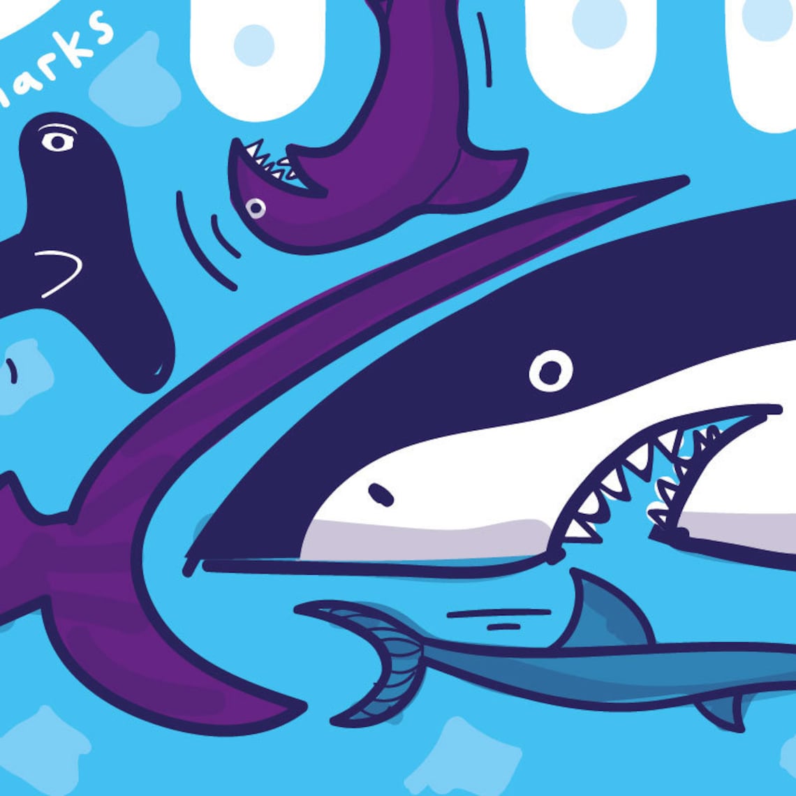 A Shiver of Sharks - Etsy