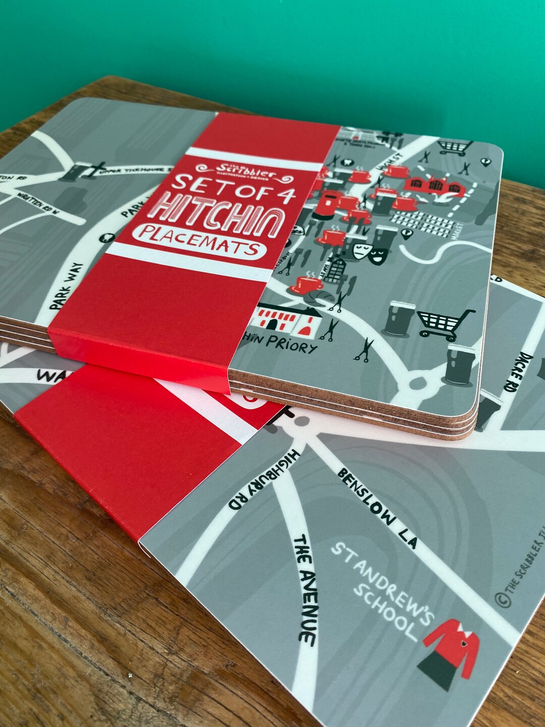 Hitchin Map Placemat Set - Etsy