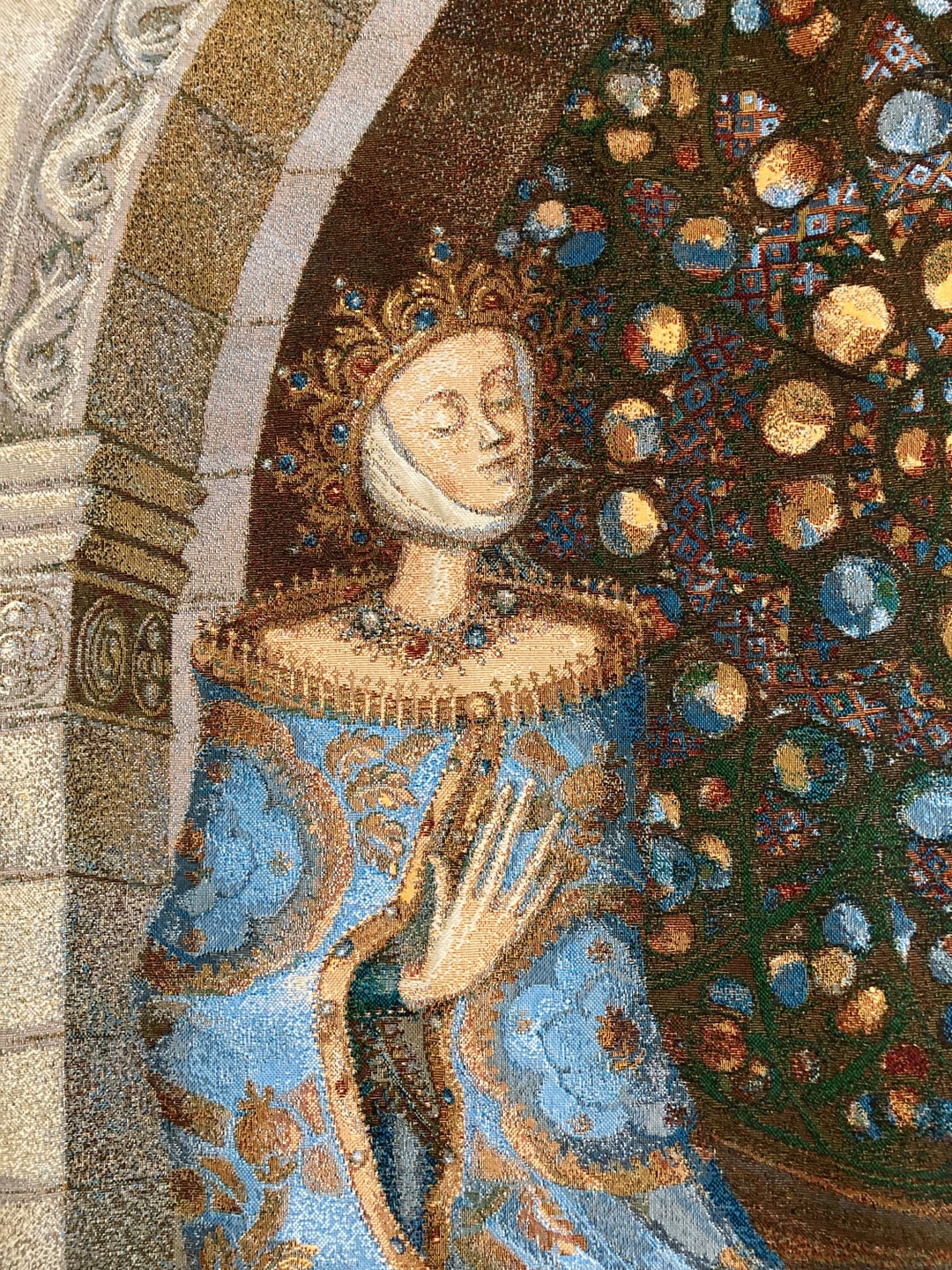 Medieval Princess Noble Lady Classic Old World Large Tapestry Wall ...