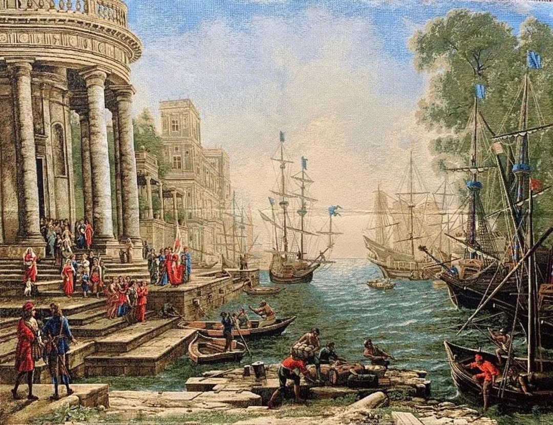 Museum Wall Art Embarkation of Saint Ursula by Claude Lorrain Seaport ...