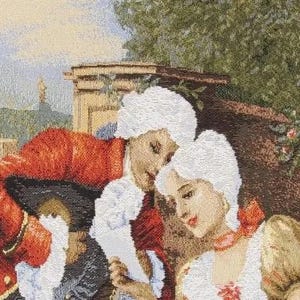 Boucher Style Couple Tapestry Wall Hanging Lesson of Eloquence ...