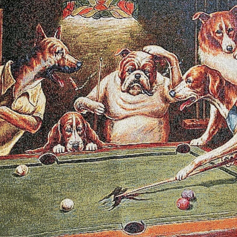 Dogs Playing Pool - Etsy