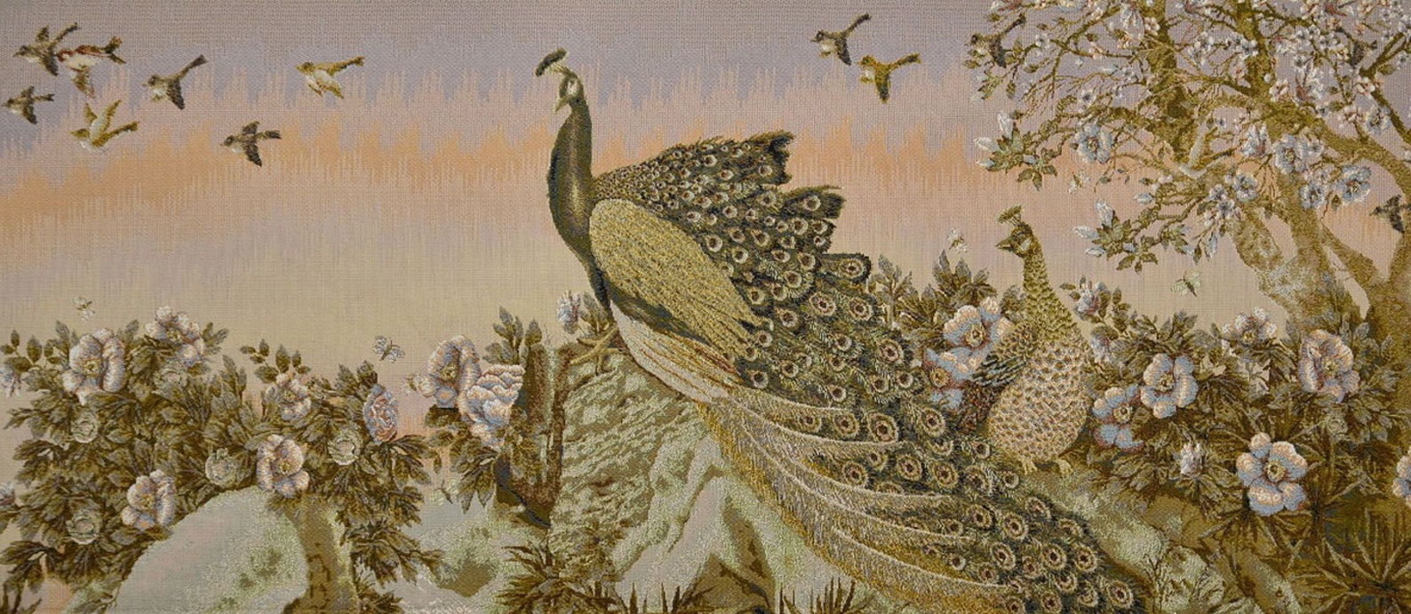 Peacock Wall Art Couple of Peacocks Bird Tapestry Wall Hanging Wildlife ...