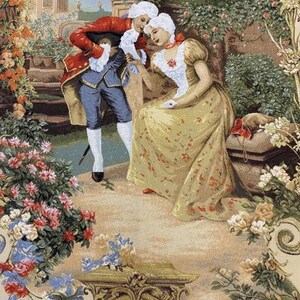 Boucher Style Couple Tapestry Wall Hanging Lesson of Eloquence ...