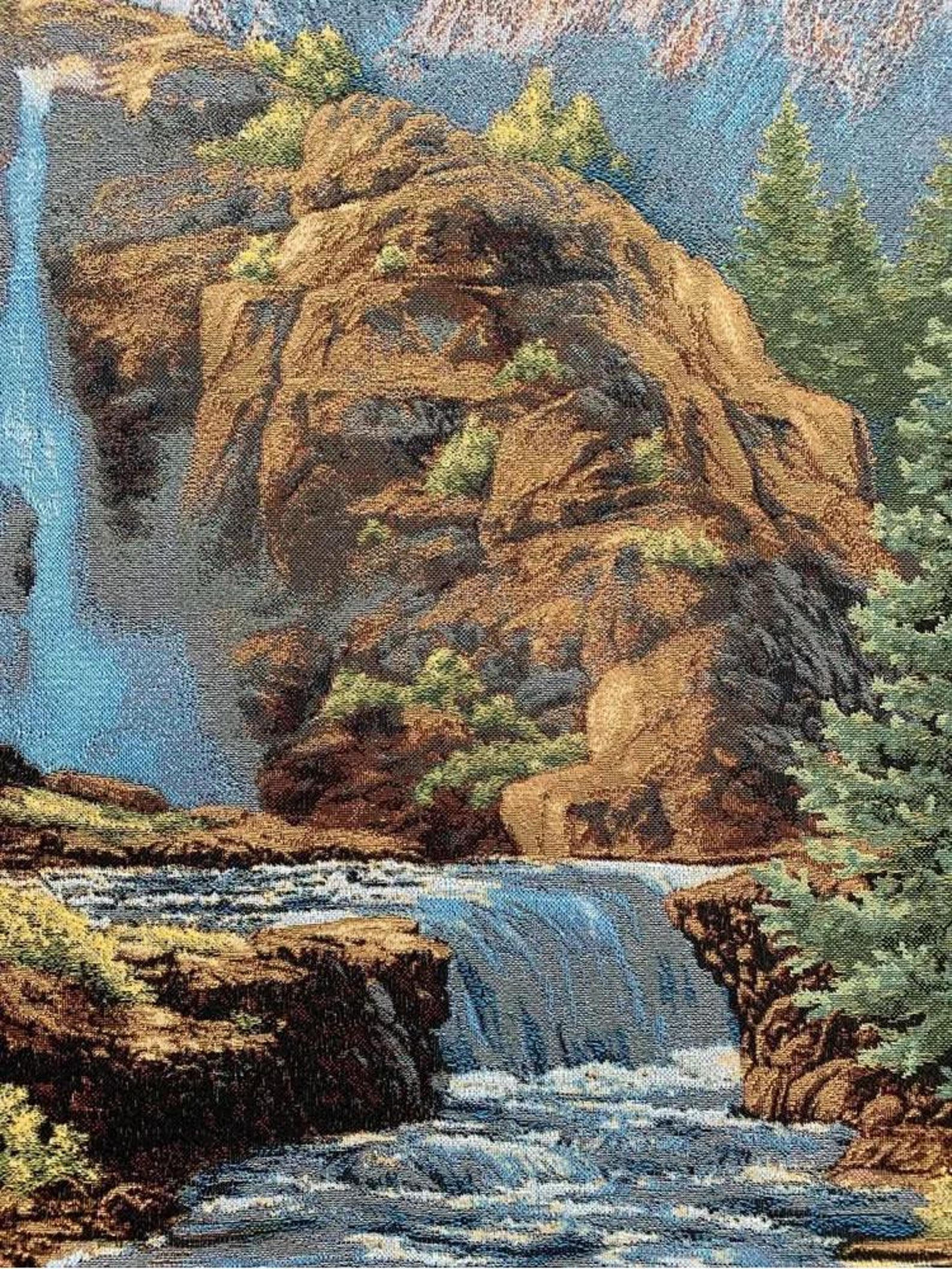 Contemporary Textile Wall Art NOT PRINT Wall Tapestry Waterfall in ...