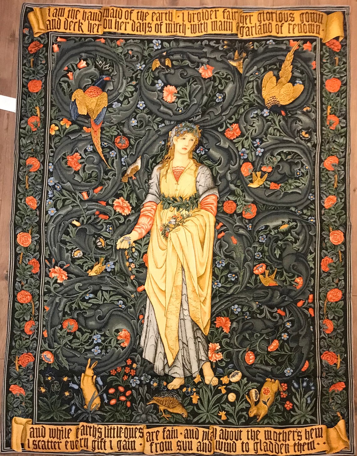 Flora William Morris Mille Fleur Medieval Design Large | Etsy