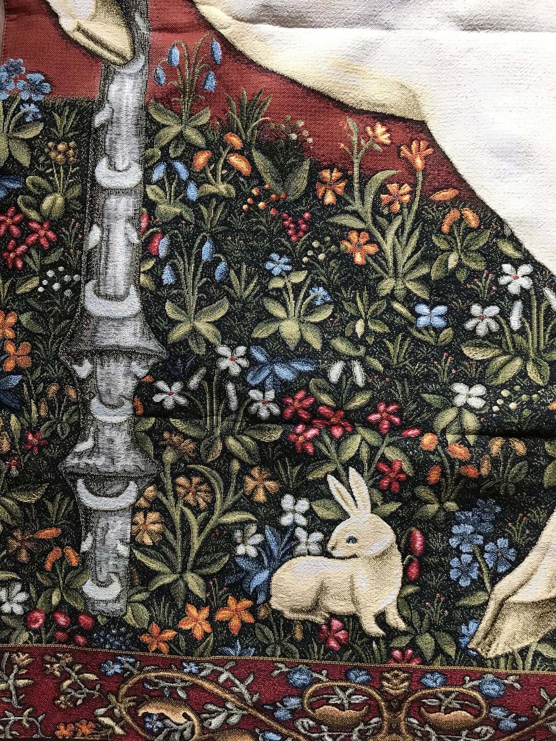 Licorne Heraldique Mille Fleur Medieval Wall Hanging Unicorn - Etsy