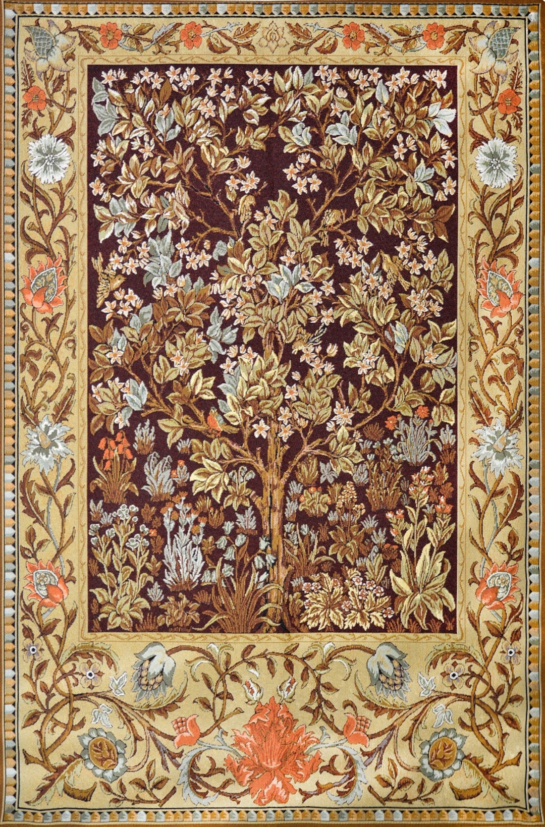 Morris Textile Wall Art Woven Medieval Tapestry Tree of Life William ...