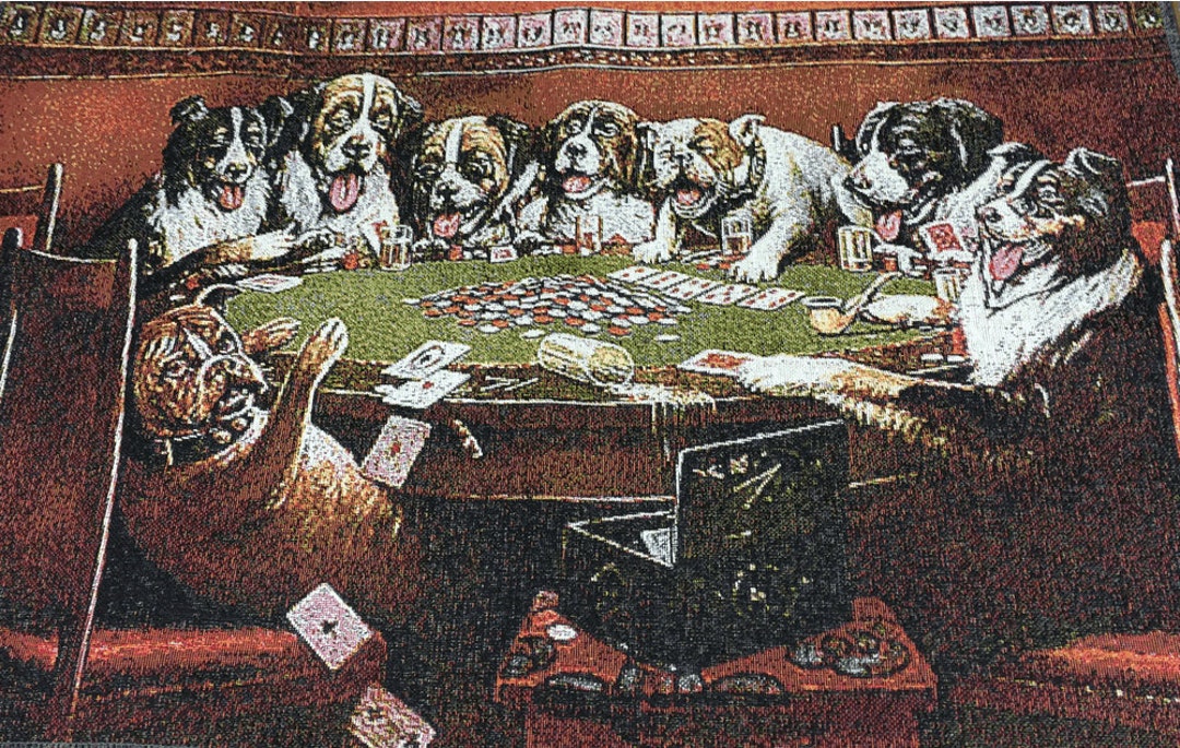 Wall Tapestry Dogs Playing Poker Cards III Coolidge NOT PRINT Wall Art ...