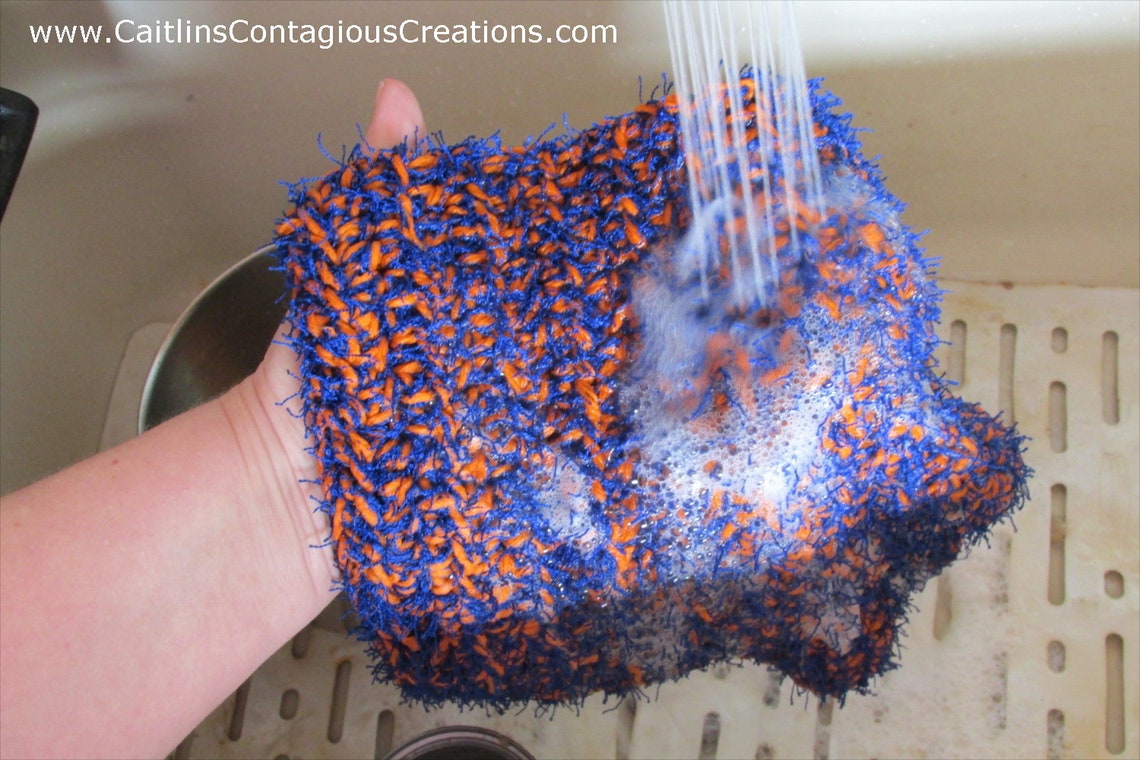 Easy Scrubby Dishcloth Beginner Crochet Pattern Wash Cloth Pot Scrubber ...