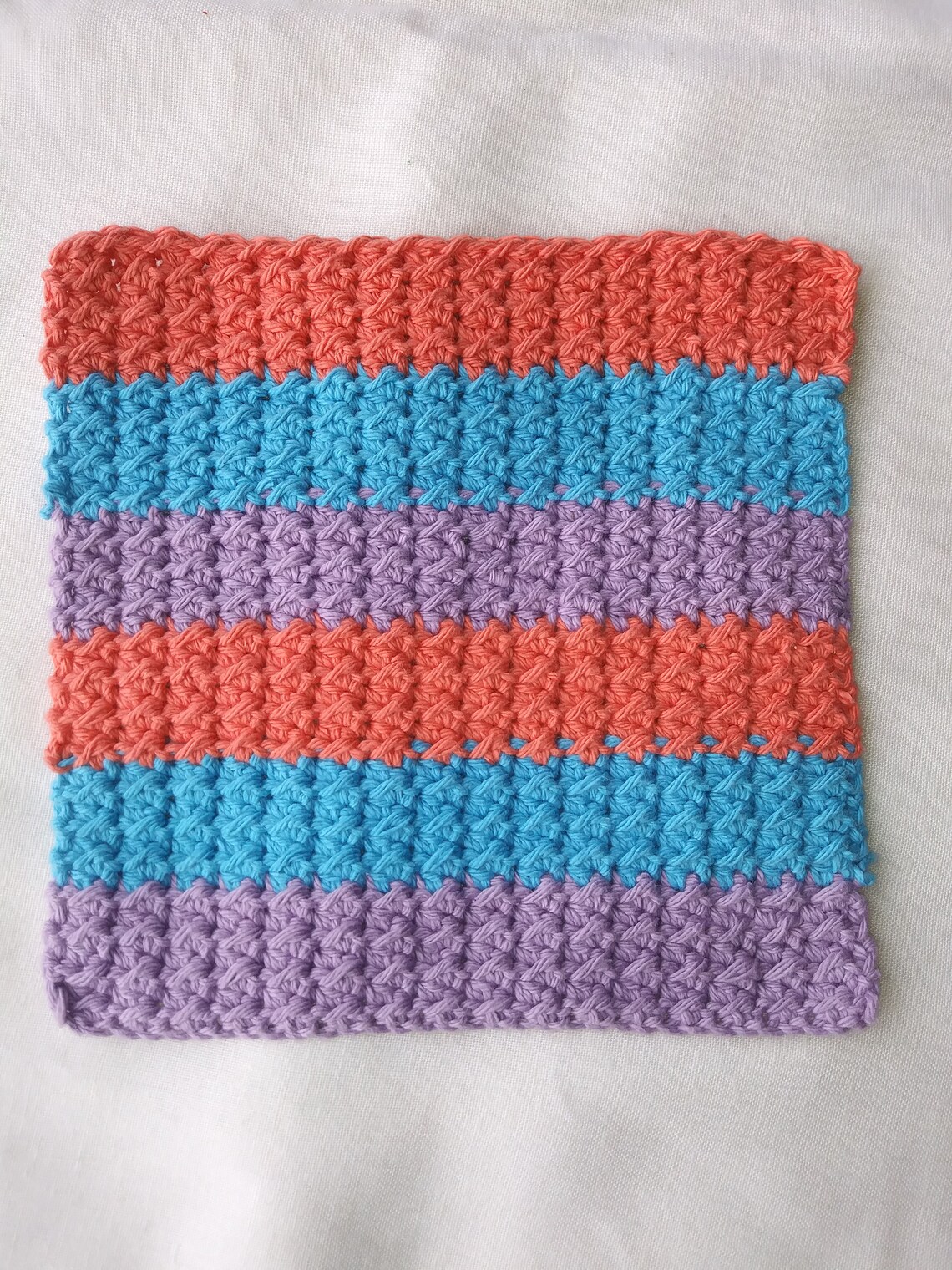 Crochet Crunch Stitch Dish Cloth Rag Wash Cloth Towel Easy and Quick ...