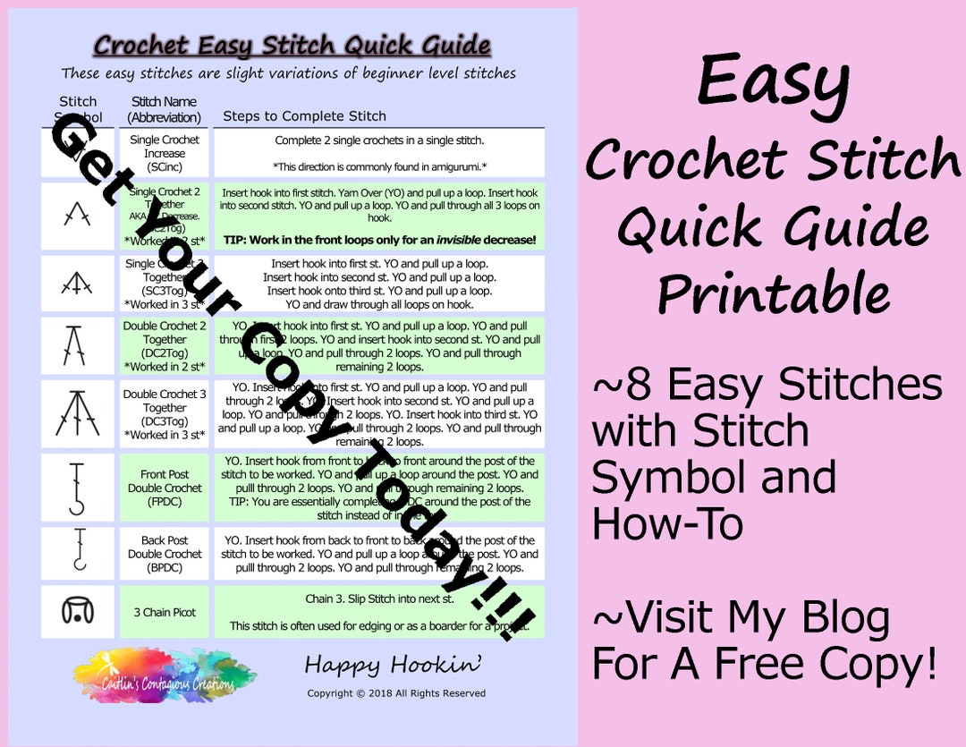 Basic Crochet Stitches Pdf