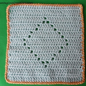 Diamond Shape Filet Square Crochet Pattern Baby Blanket Coaster ...