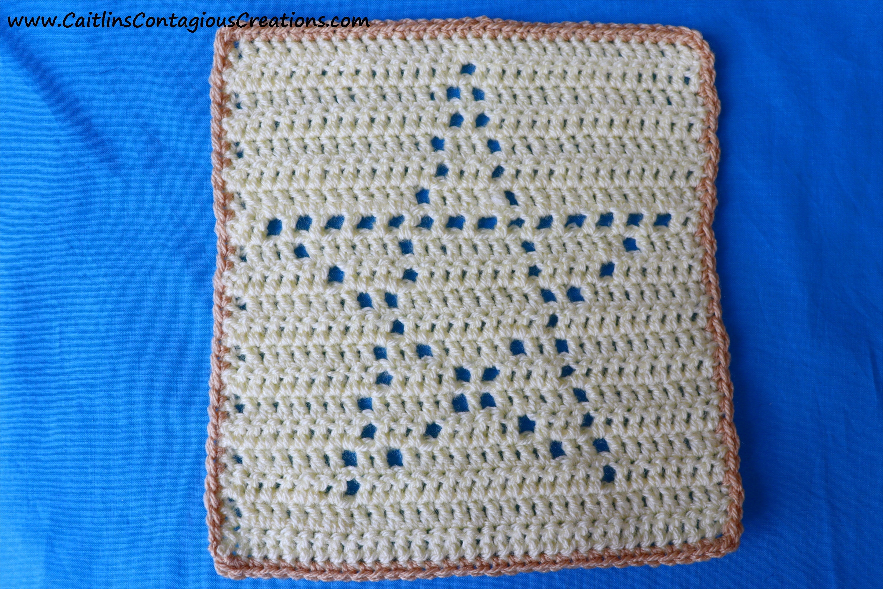 Star Shape Filet Square Crochet Pattern Easy Step by Step Written ...