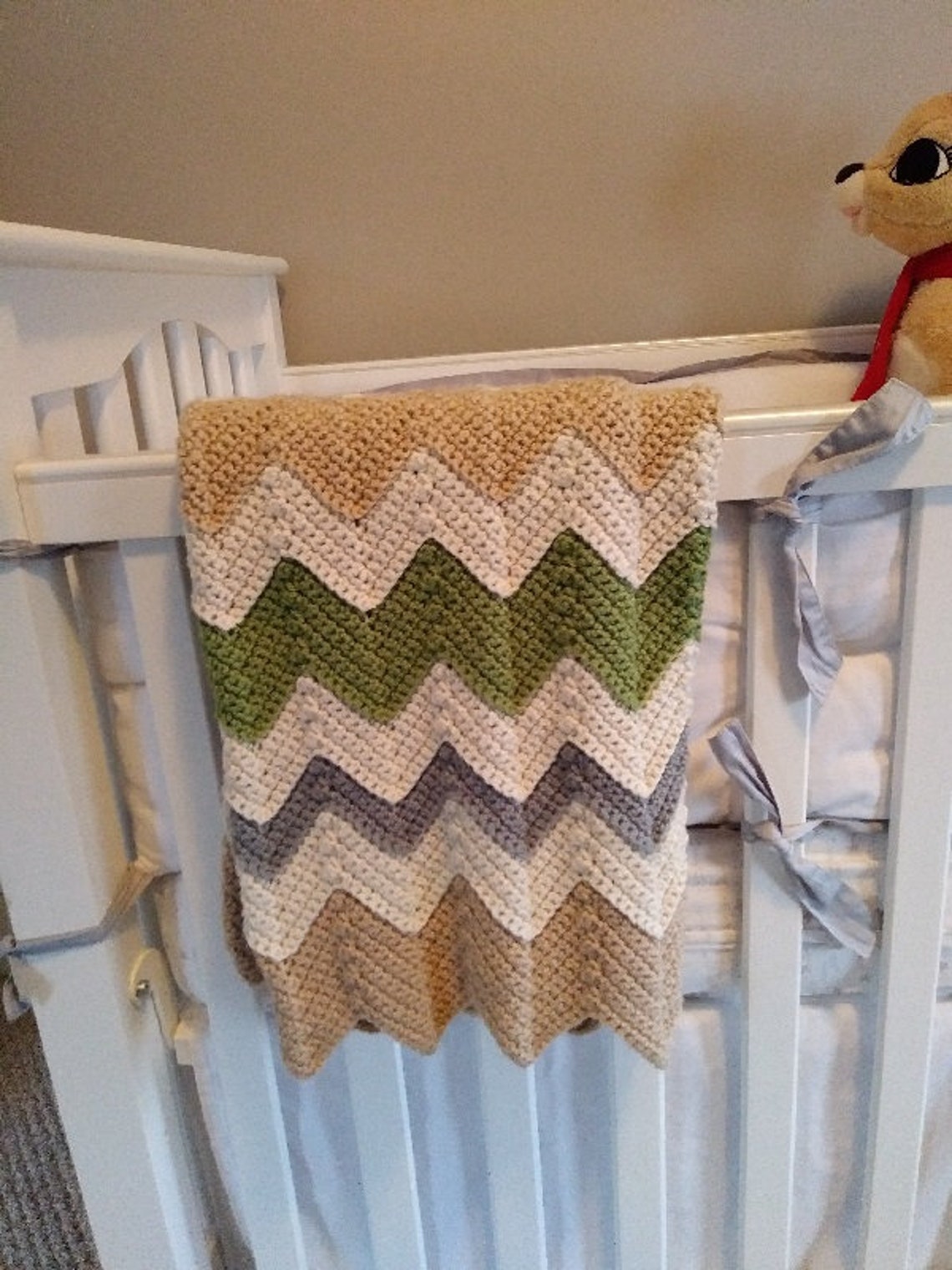 Gender Neutral Crochet Pattern Baby Receiving Blanket Baby Shower Gift ...