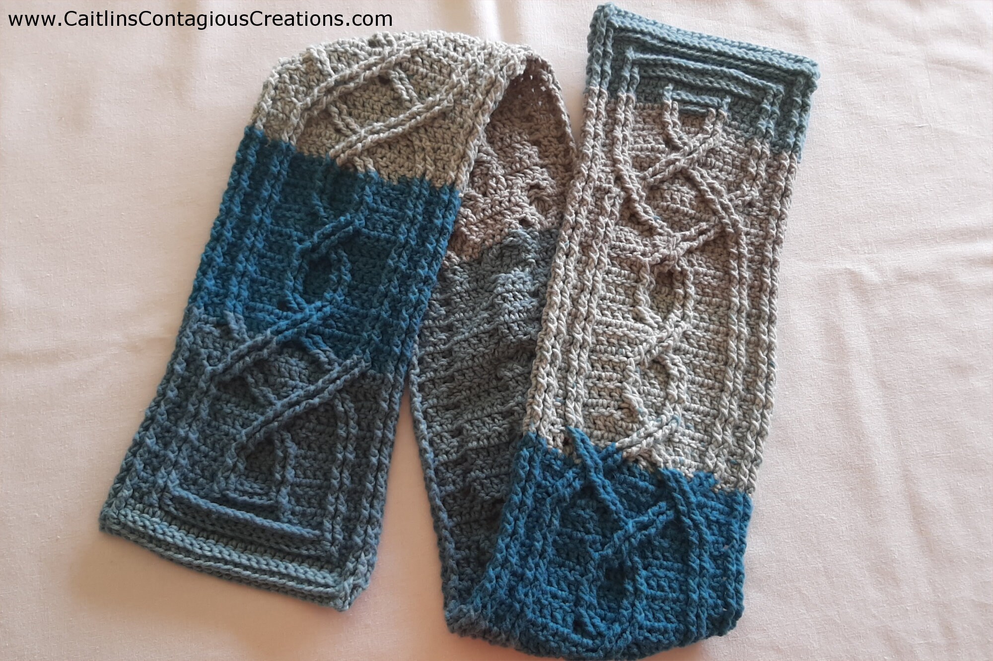 Cable Knotted Scarf Crochet Pattern Design Winter Men Women - Etsy