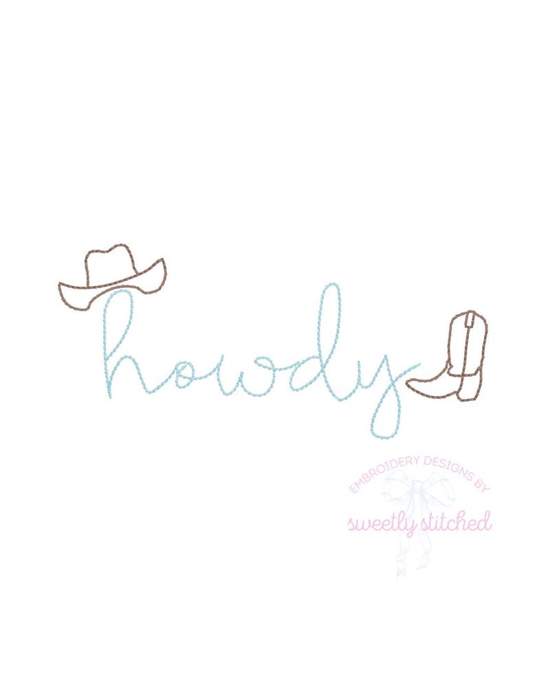 Howdy 1" Stitch Machine Embroidery Font - Etsy
